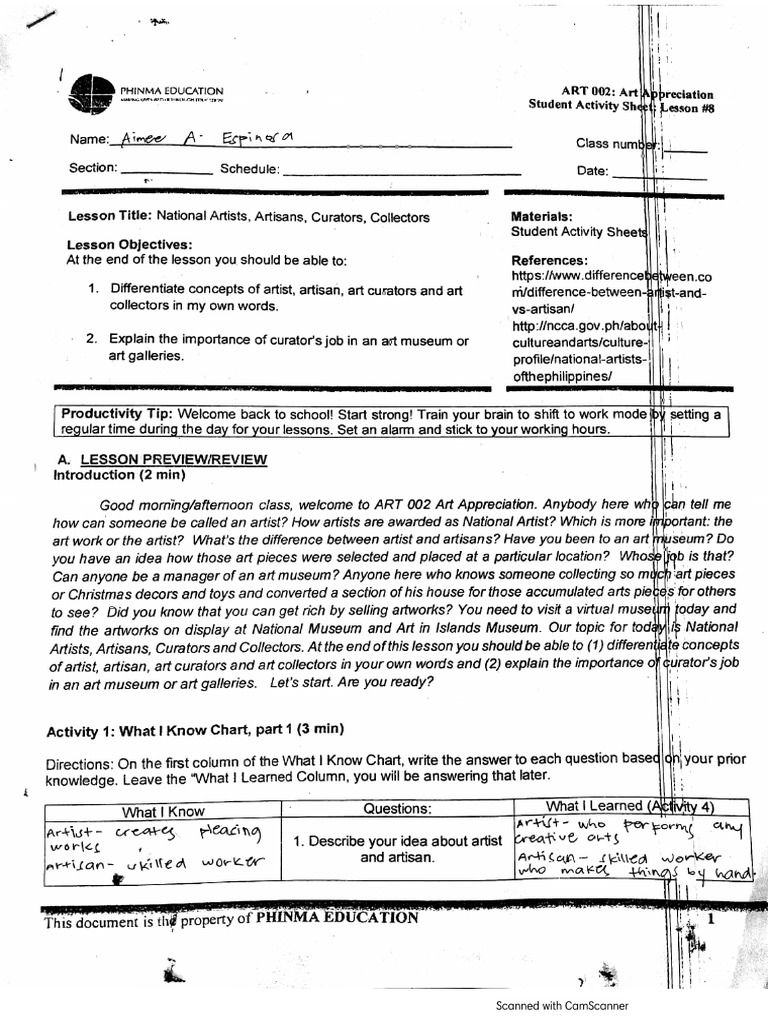 Art 002 Lesson 8 | PDF