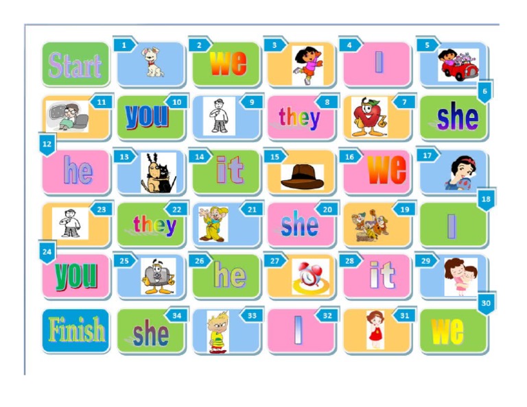 Possessive Pronouns Boardgame | PDF