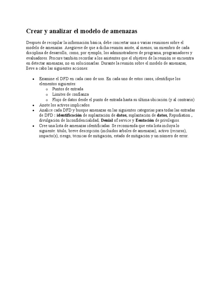3 Crear y Analizar El Modelo de Amenazas | PDF | Negocios