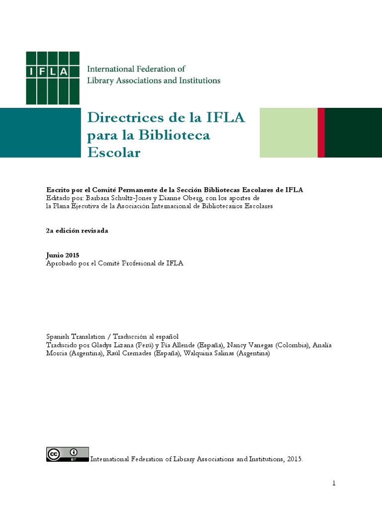 Directrices - Ifla | PDF | Biblioteca escolar | Alfabetización ...