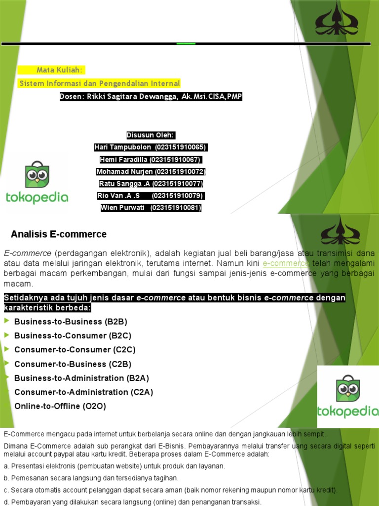 Sisfo Ii - Kelompok Presentasi 1 Tokopedia | PDF