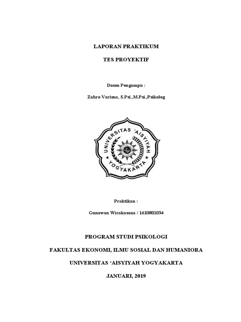 LAPORAN PRAKTIKUM PROYEKTIF BAUM, DAP & HTP (Muhammad Ridwan) | PDF