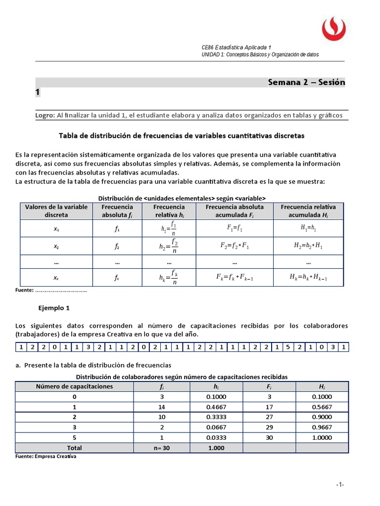 CE86 - 2022 - 02 - Semana 02 - Sesión 01 | PDF | Estadísticas | Muestreo (Estadísticas)