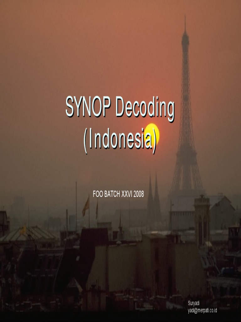Synop | PDF | Cloud | Weather Forecasting