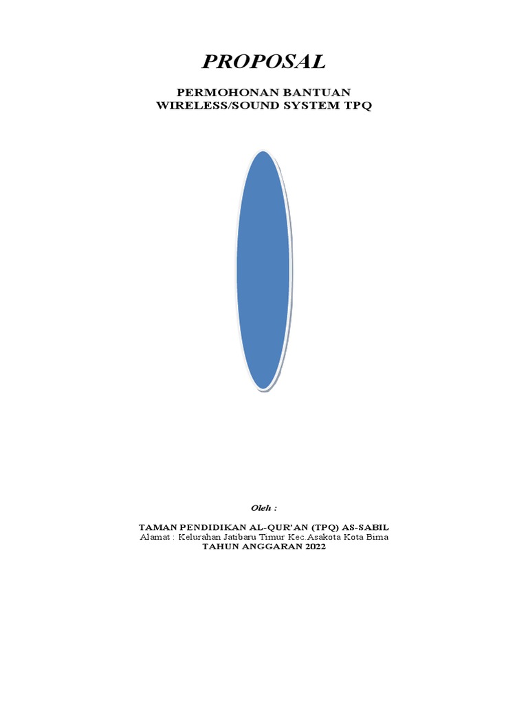 Proposal Pengadaan Sound System TPQ | PDF