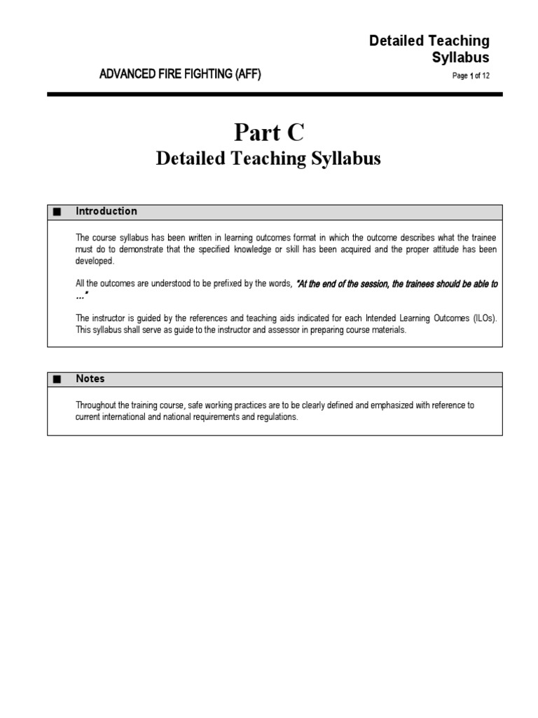 04 Aff - Detailed Syllabus Issue#4 Rev0 13 June 2019 | PDF ...