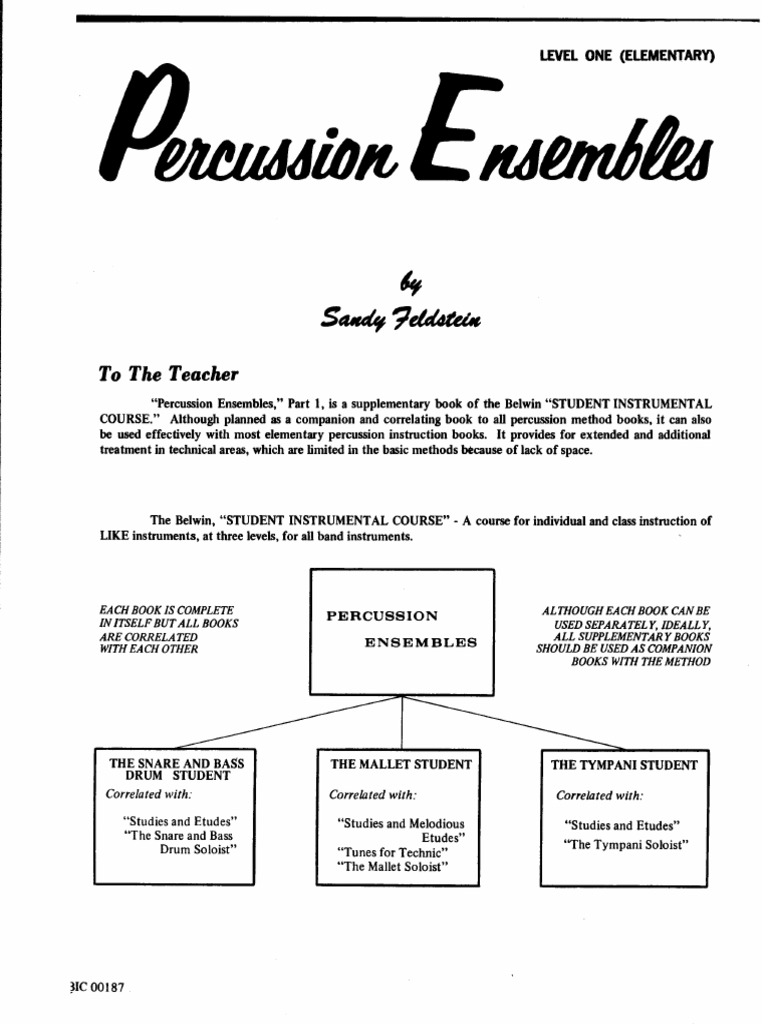 Percussion Ensembles - Sandy Feldstein | PDF