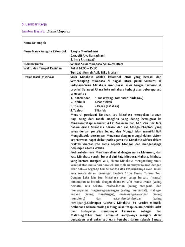 SEJARAH Suku Minahasa | PDF SEJARAH Suku Minahasa | PDF