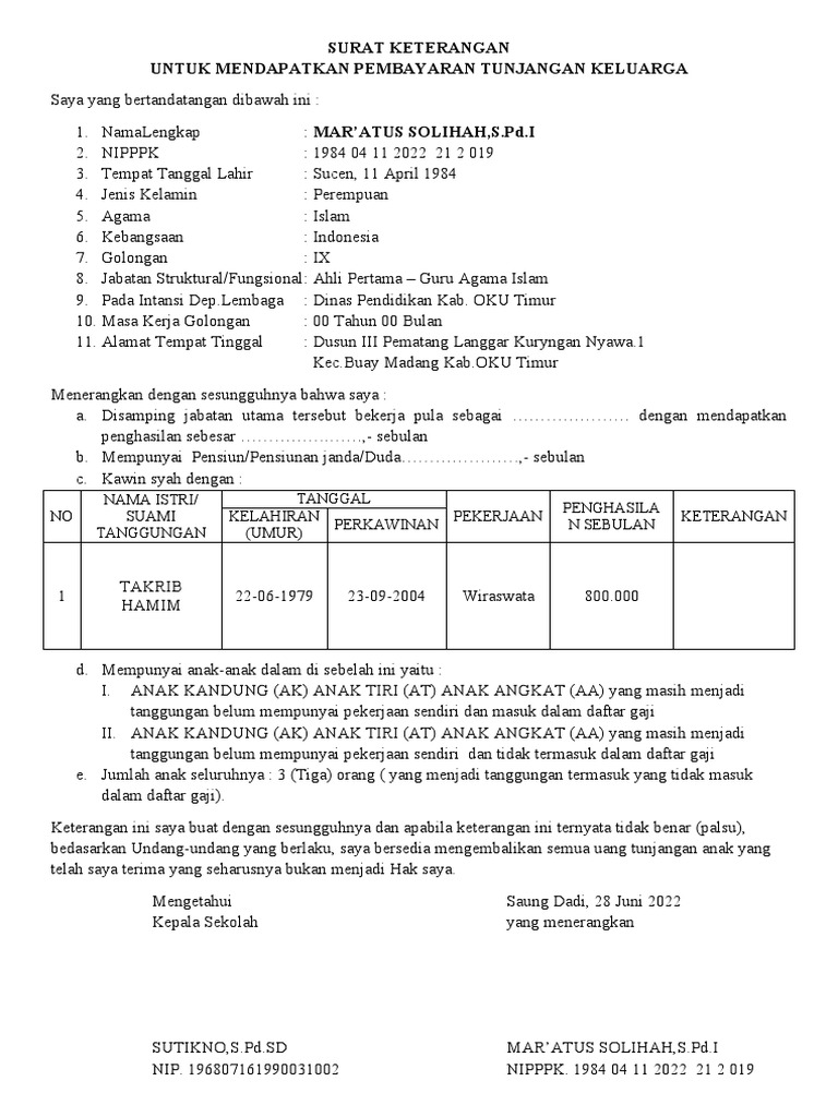 Kp4 PPPK Oku Timur (Mar'Atus) | PDF