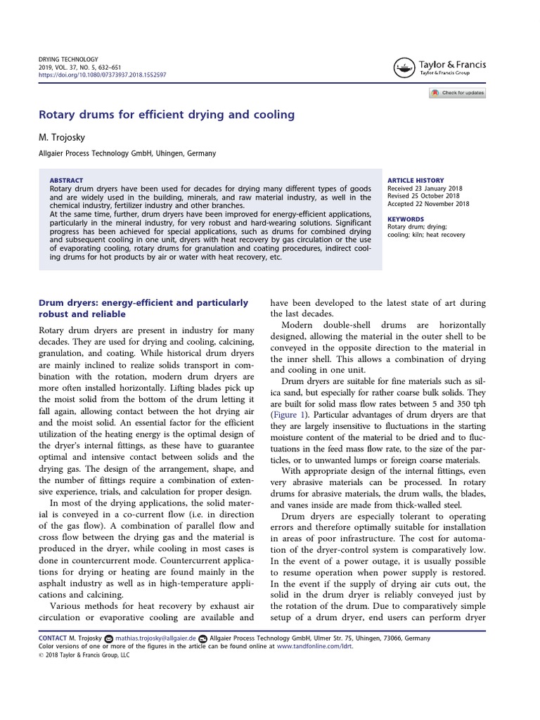 APT Rotary Drums For Efficient Drying and Cooling en | PDF | Clothes ...