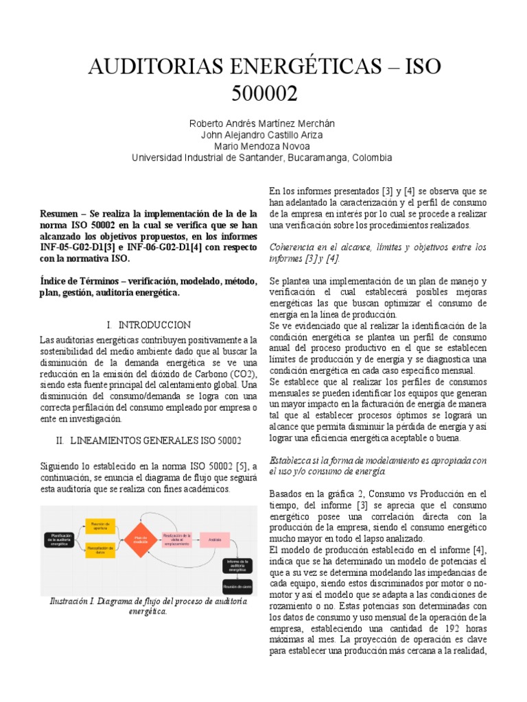Implementación de ISO 50002 en Auditorías Energéticas | PDF | Auditoría ...