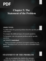 Statement of The Problem | PDF