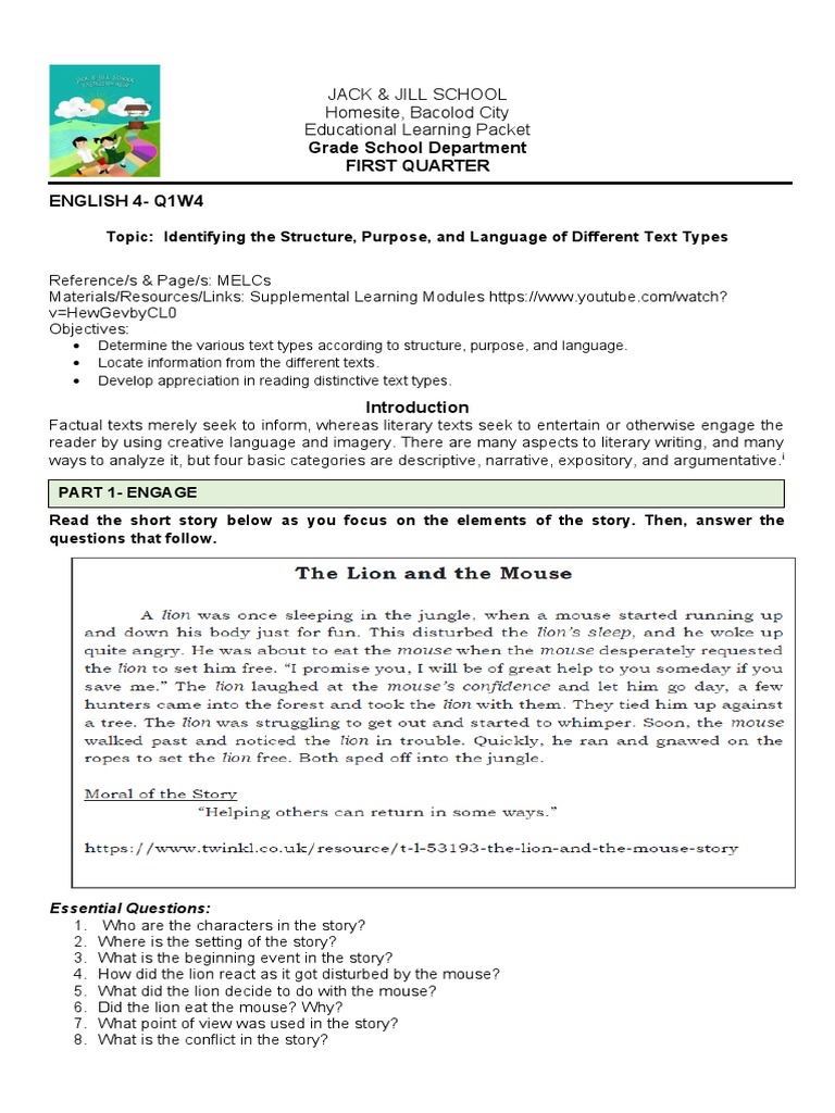 English 4 - Q1W4 | PDF | Writing | Human Communication