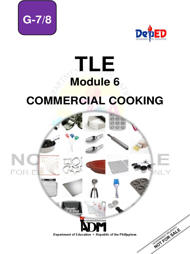 TLE G 7 8 Module 6 Commercial Cooking - Week 6 8 Practice Occupational Health and Safety ...