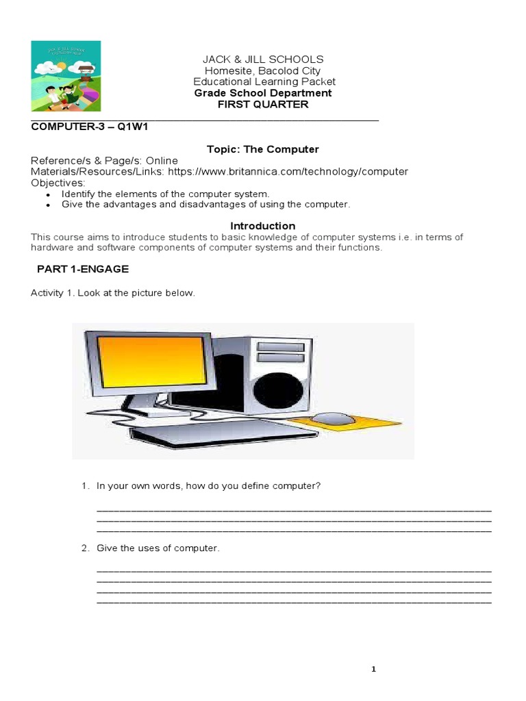 Computer 3 Week1 | PDF | Computer Hardware | Computer Program