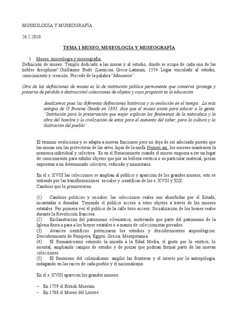 MUSEOGRAFÍA Tema 1º,2º,3º,4º | PDF | Museo | Lumbrera