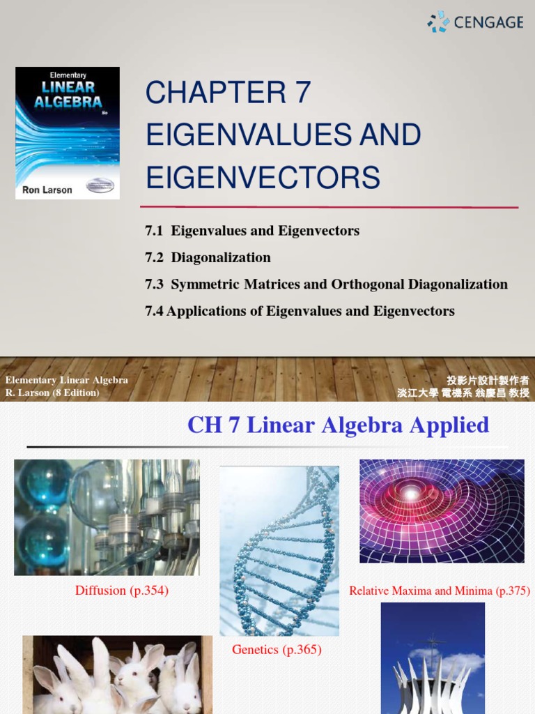 Ch7 Eigenvalues And Eigenvectors Pdf Eigenvalues And Eigenvectors Matrix Mathematics 0783