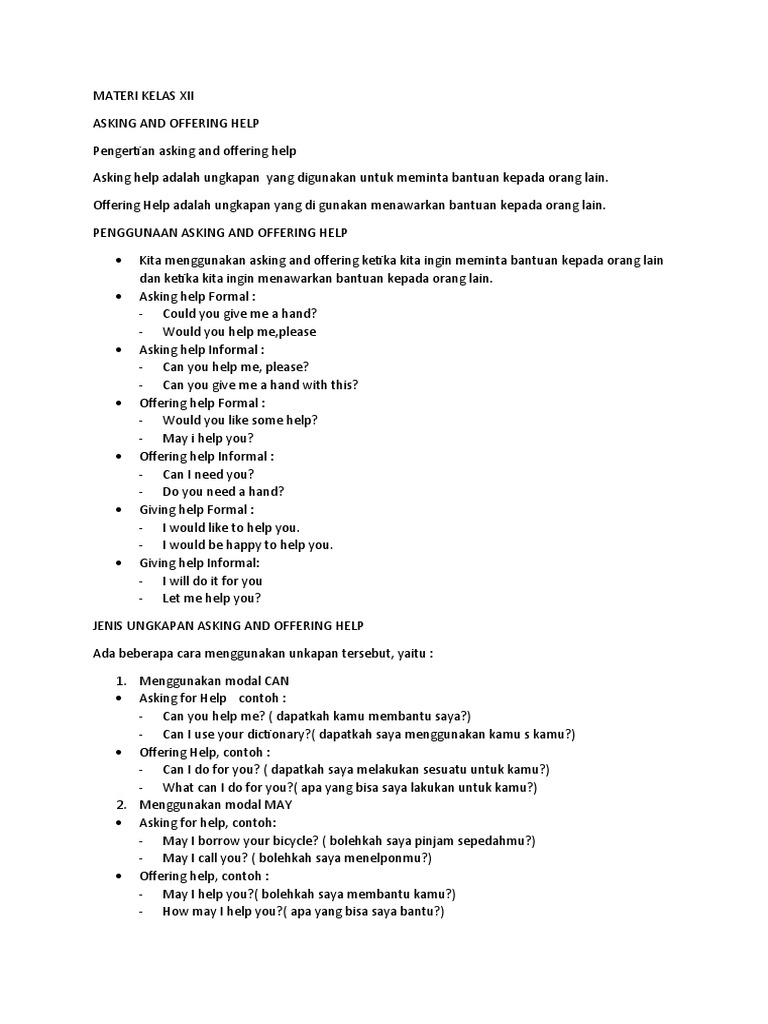 Materi Kelas Xii Offering Help Pdf