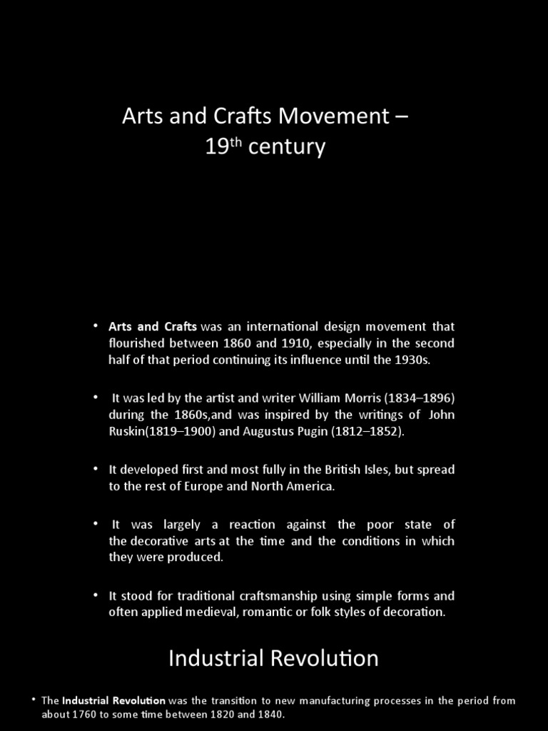 Overview of the Arts and Crafts Movement | PDF | Arts And Crafts ...