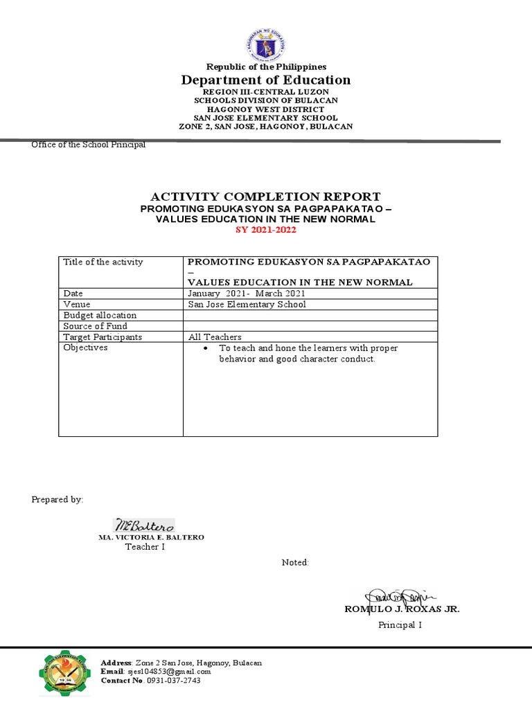 Acr - Esp Teaching Values Ed | PDF | Learning | Teachers