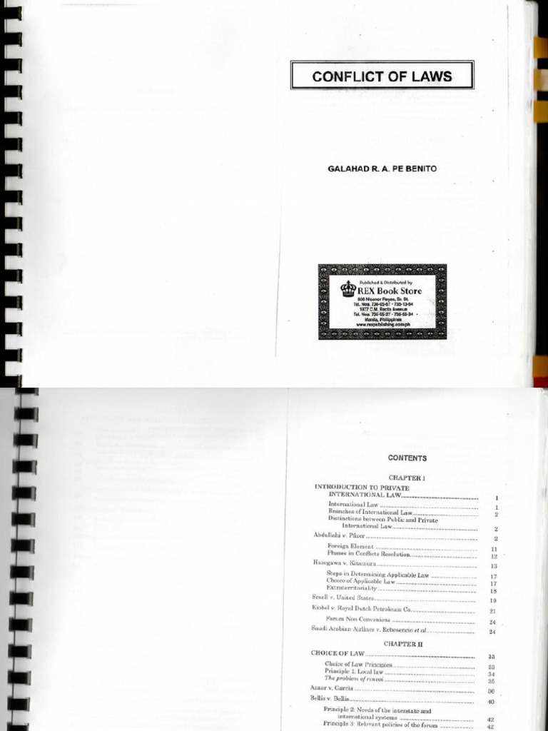 Conflict of Laws Pe Benito | PDF