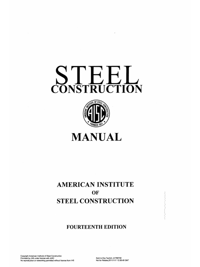 AISC Steel Section Tables | PDF