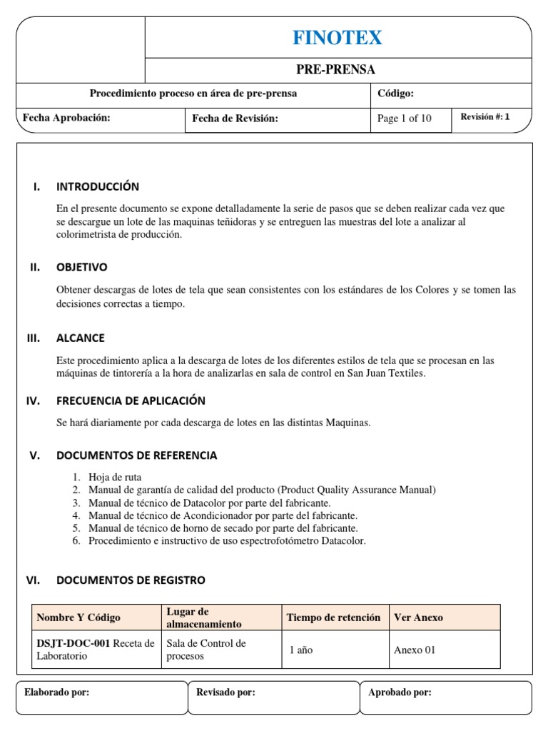 Procedimiento Finotex | PDF | Color | Diseño gráfico