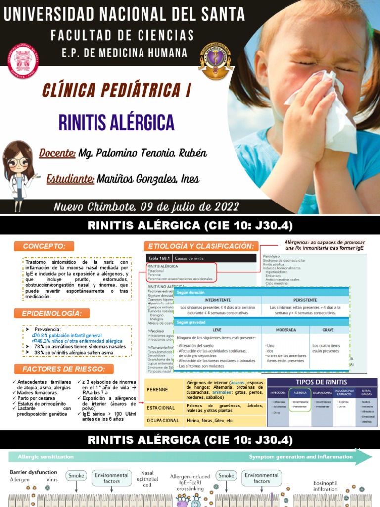 Rinitis Alérgica - Pediatría | PDF | Alergia | Asma