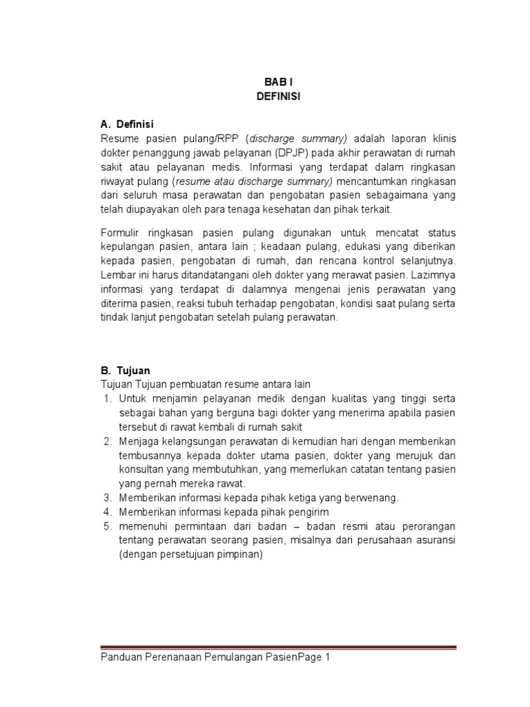 Discharge Summary Guidelines: Definitions, Scope, Procedures and Documentation | PDF