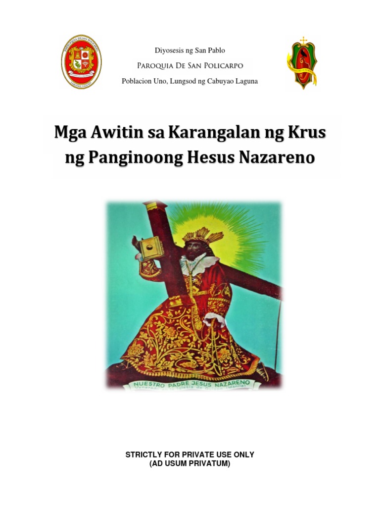 Votiva Sa Karangalan NG Mahal Na Pasyon Krus Na Banal NG Ating ...