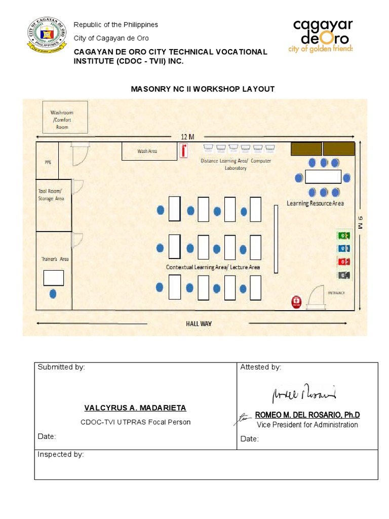 SHOP LAYOUT Masonry NC II | PDF
