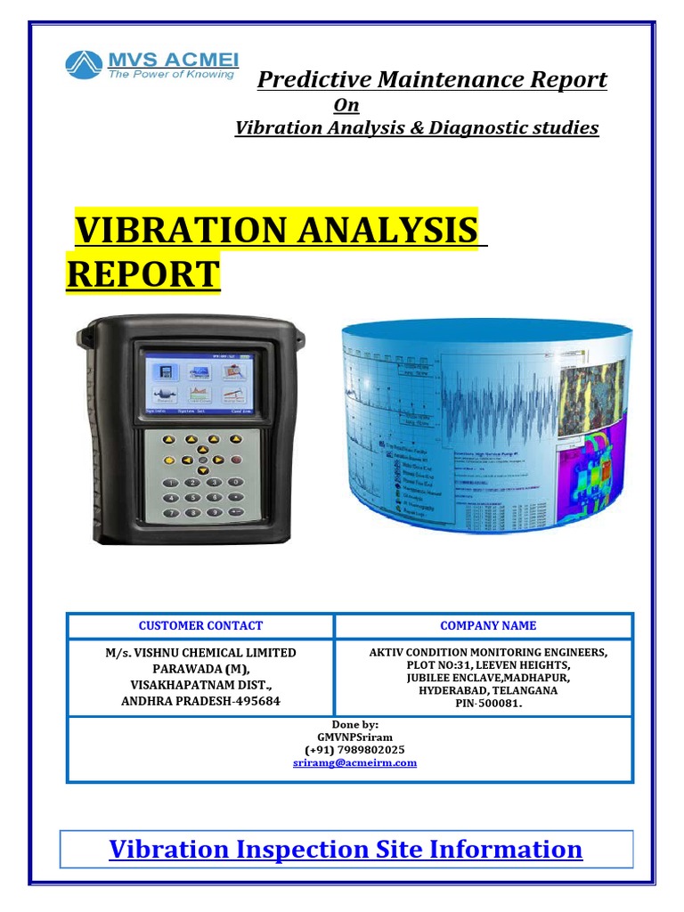 Vibration Analysis Report for Vishnu Chemicals | PDF | Engines ...