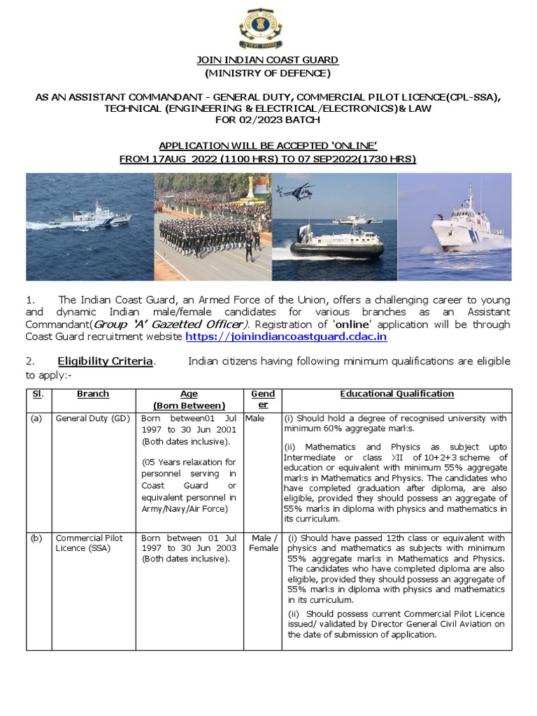 Coast Guard Assistant Commandant Eligibility | PDF | Payments | Fee