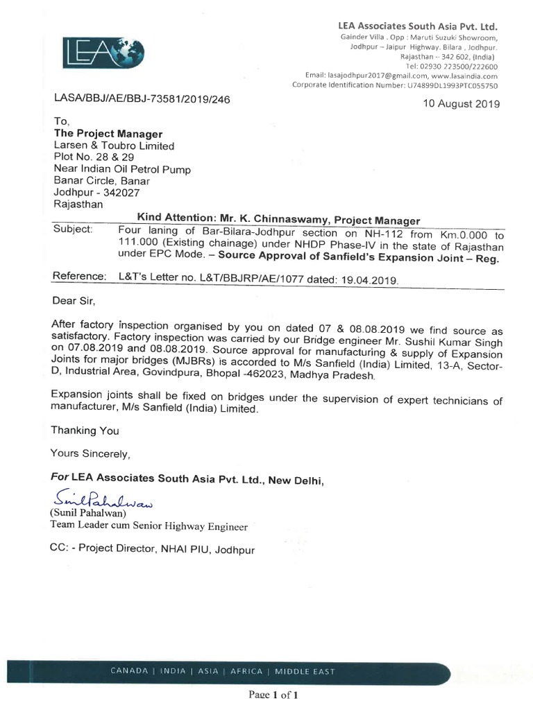 Source Approval Letter LEA | PDF