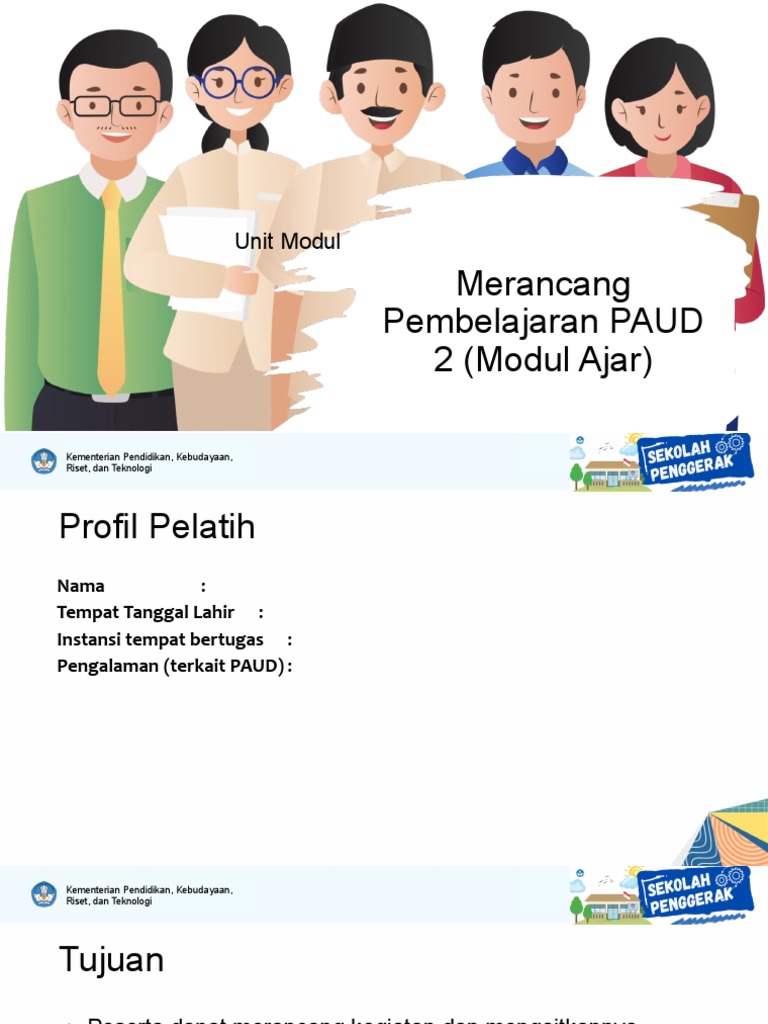 Merancang Pembelajaran PAUD (Modul Ajar) | PDF | Karier & Perkembangan | Kesehatan Holistik