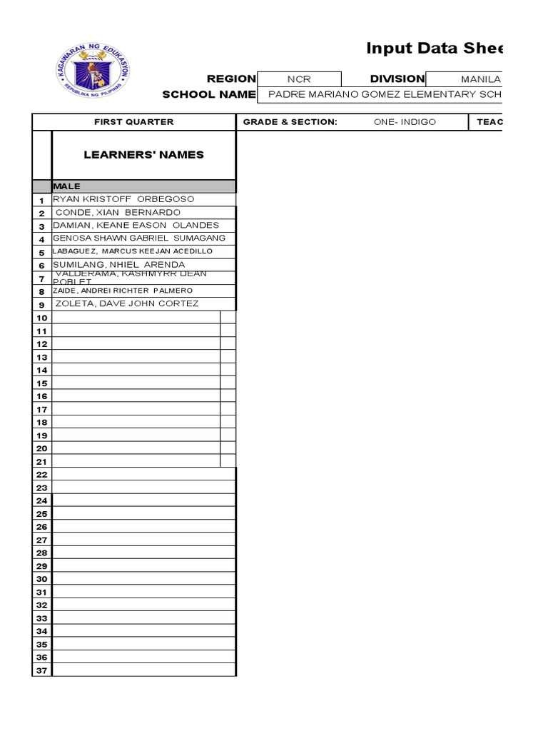 Grade 1 - 1st Quarter | PDF
