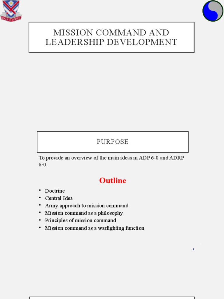Mission Command Leadership Overview | PDF