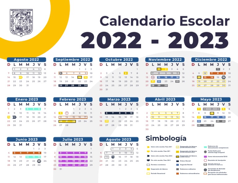 Calendario Escolar 2022-2023 ENP | PDF