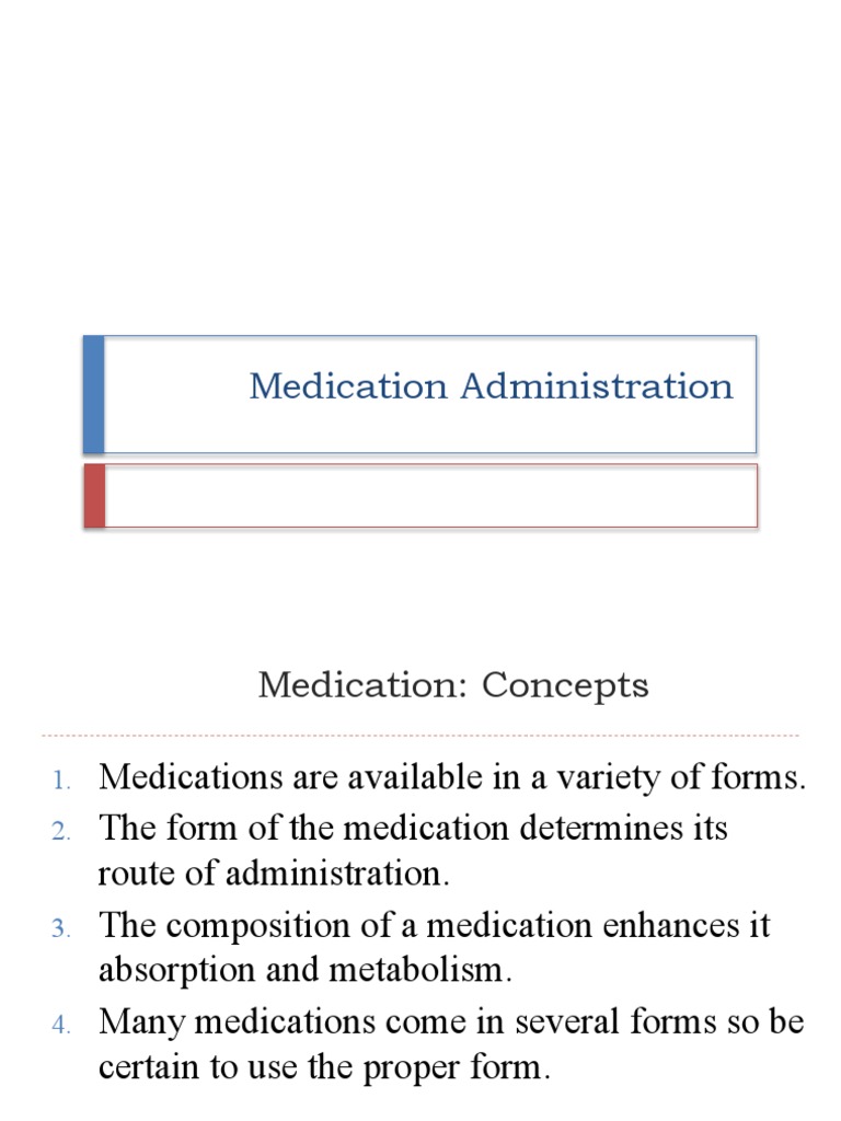 Medication Administration and Routes Guide | PDF | Injection (Medicine ...