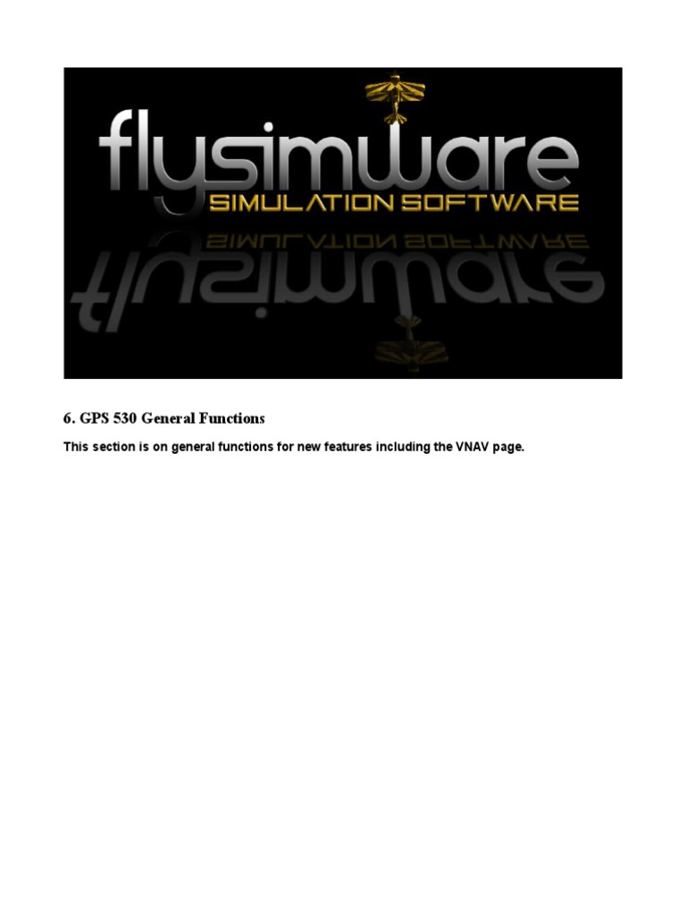 Flysimware's GNS530 Manual | PDF