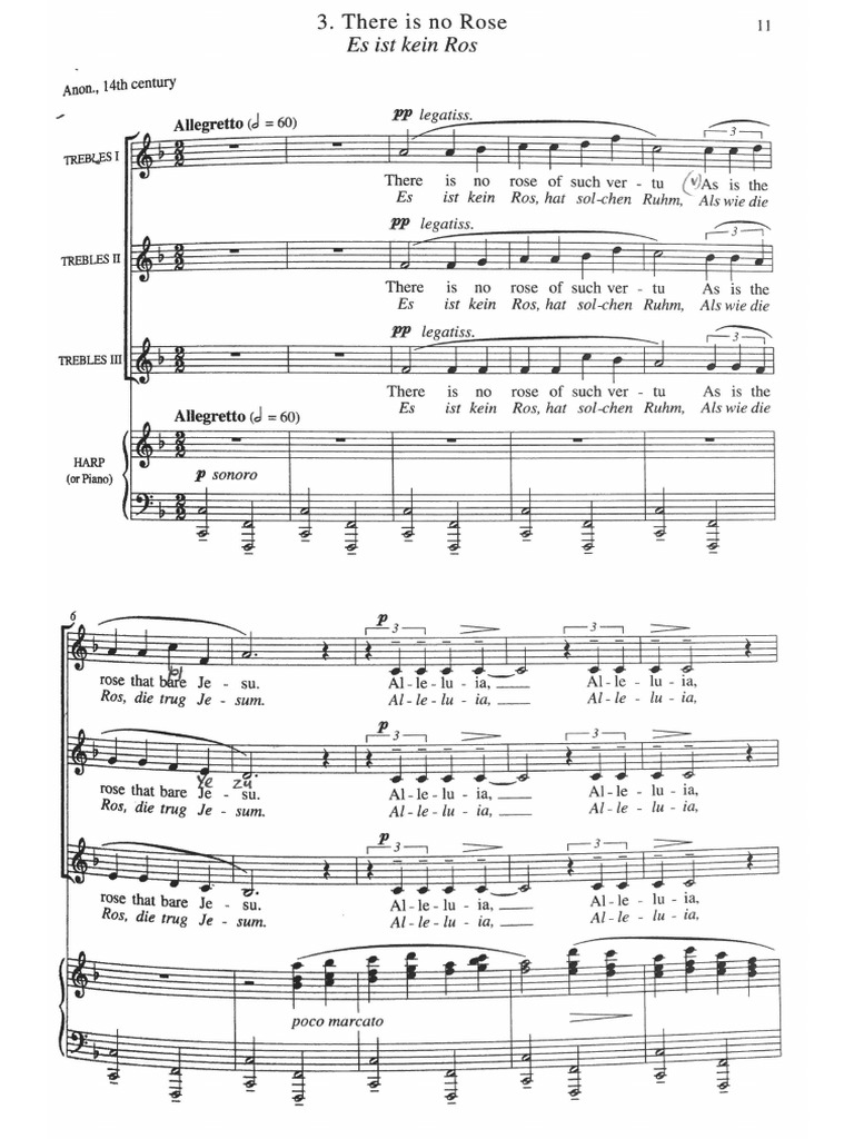 Britten, There Is No Rose | PDF