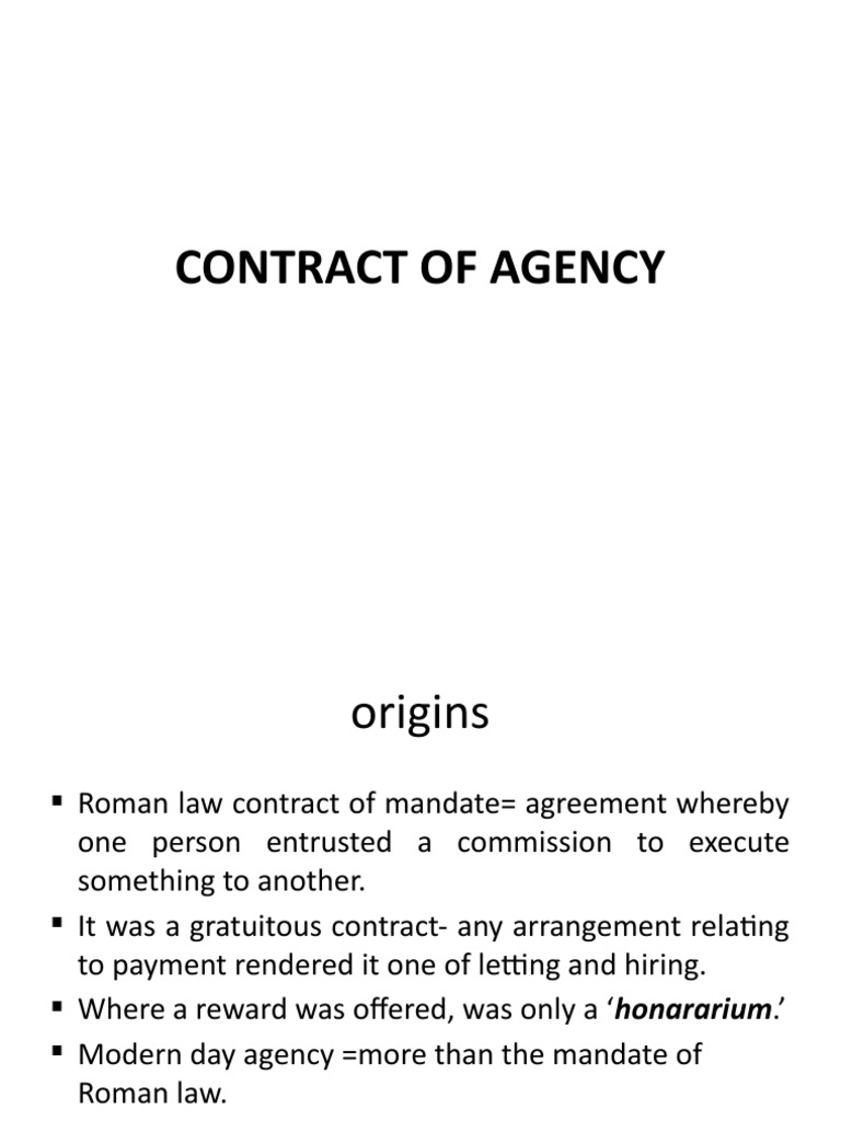 contract_of_agency | PDF | Law Of Agency | Estoppel