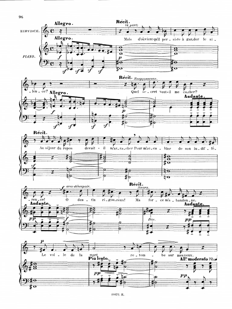 C. W. Gluck, O Fortune Ennemie | PDF