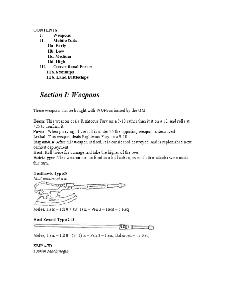 MSMO Zeonic Armory | PDF | Gun Turret | Shield