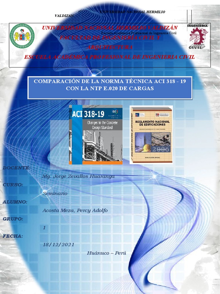 Informe RNE E.020 - G1 | PDF | Viga (Estructura) | Hormigón