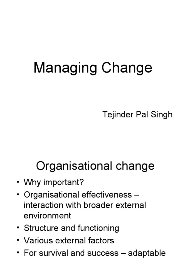 10 - Change Management | PDF | Design | Organization Development
