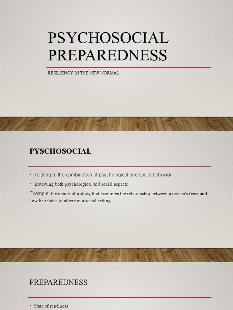 Psychosocial Preparedness Edited | PDF | Psychological Resilience ...