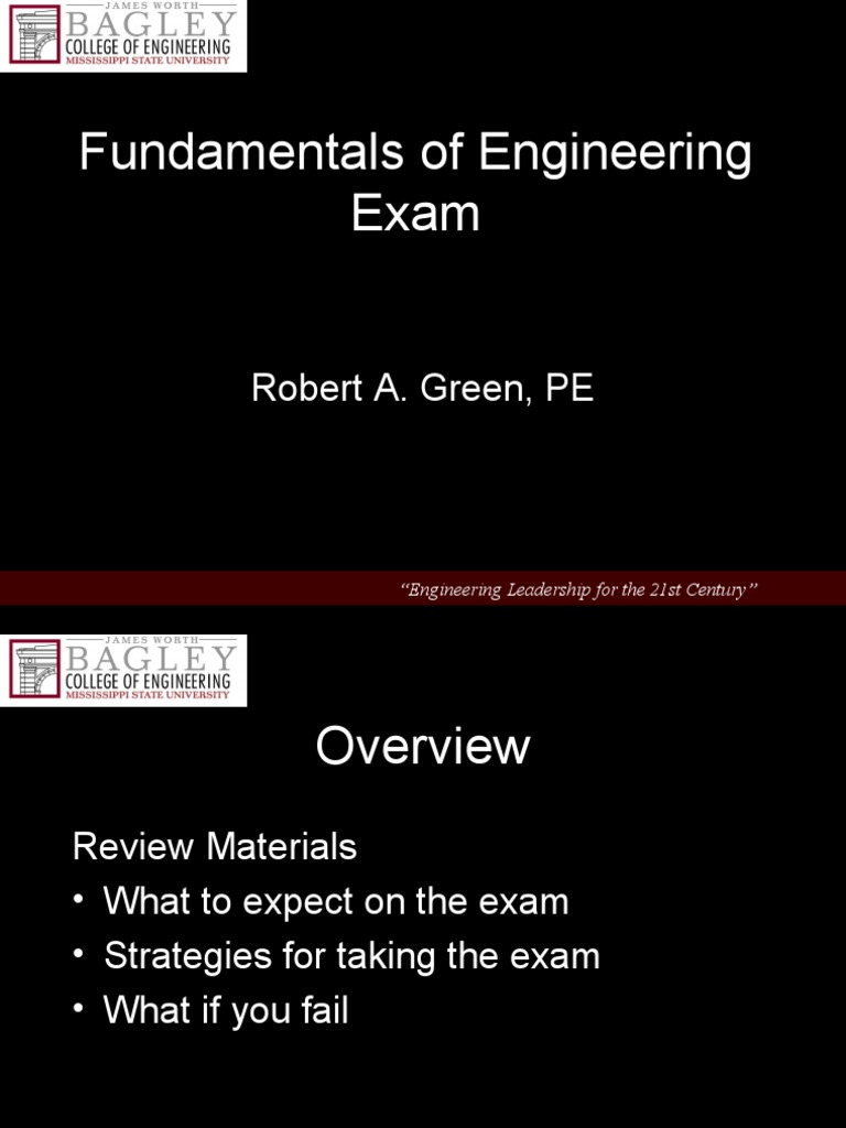 FE Exam Overview and Preparation Guide | PDF | Engineering | Science