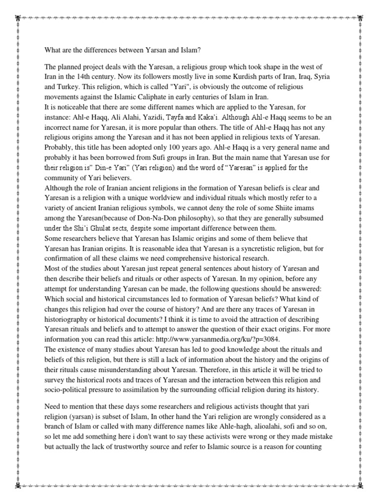 Differences Between Yarsan and Islam | PDF | Tawhid | Prophets And ...