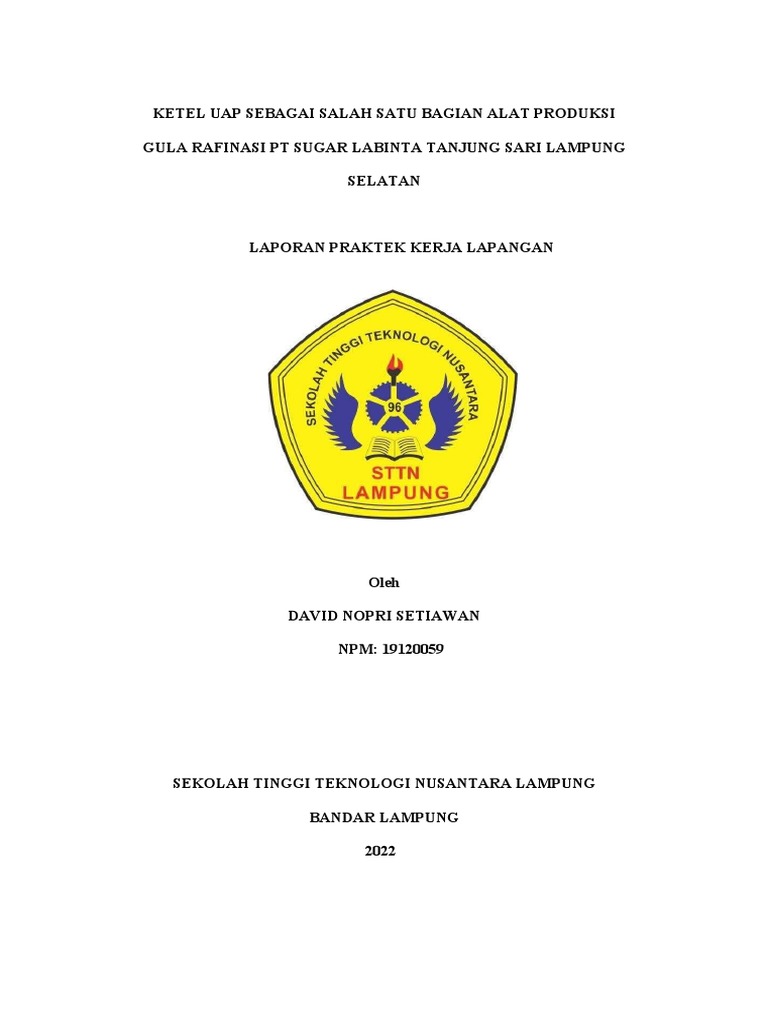 Ketel Uap Sebagai Salah Satu Bagian Alat Produksi Gula Rafinasi PT ...